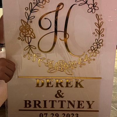 Acrylic Last Name Wedding Sign 3D Wedding Welcome Sign - Etsy