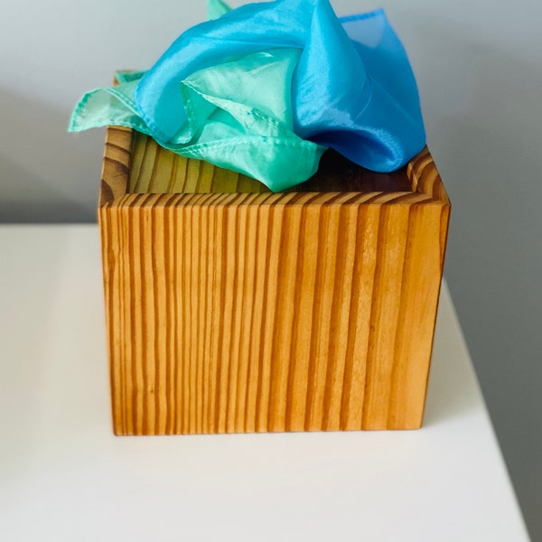 Classic Pine Wood Scarf Pull Box for Babies - Etsy