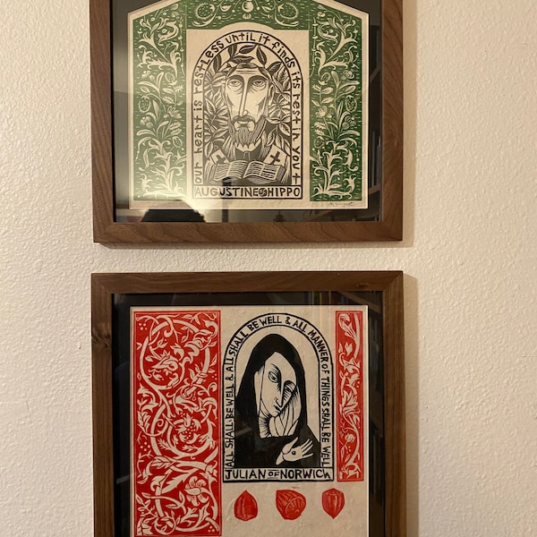 Natural WALNUT Picture Frame in Peewee Style - Choose Your Size: 3x3 up ...