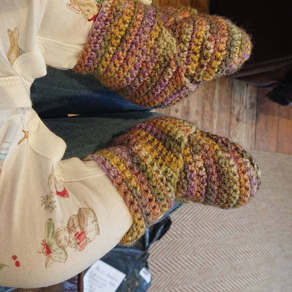 Crochet Pattern for Stay on Babywearing Baby Booties Boots Wrap Around ...