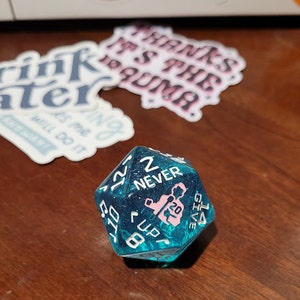 Rick Rolled 34mm D20 Original Designed Custom Dice DND DICE - Etsy