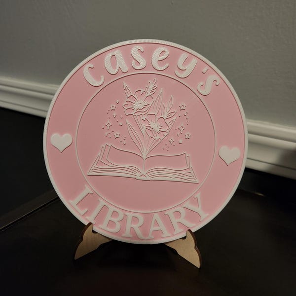 Library Street Sign Bookshelf Sign Personalized Laser Engraved Bookish ...