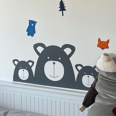 Bear Custom Name Wall Art Sticker Baby's Nursery - Etsy