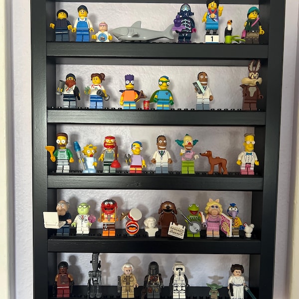 Minifigure Display Shelf - Display up to 40 Minifigs - Solid Wood ...