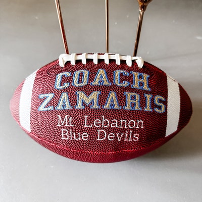 Coaches Gift//custom Personalized Embroidered Football // Football Gift ...