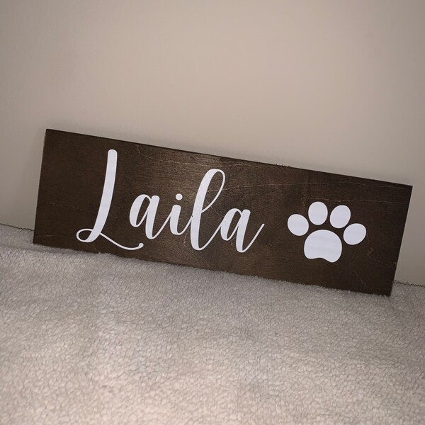 Pet Name Sign, Dog Name Sign, Custom Pet Sign, Animal Gift, Pet Love ...