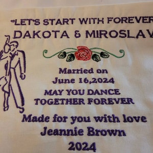 Large Quilt Label: Custom Embroidered Label About With Graduation Theme ...