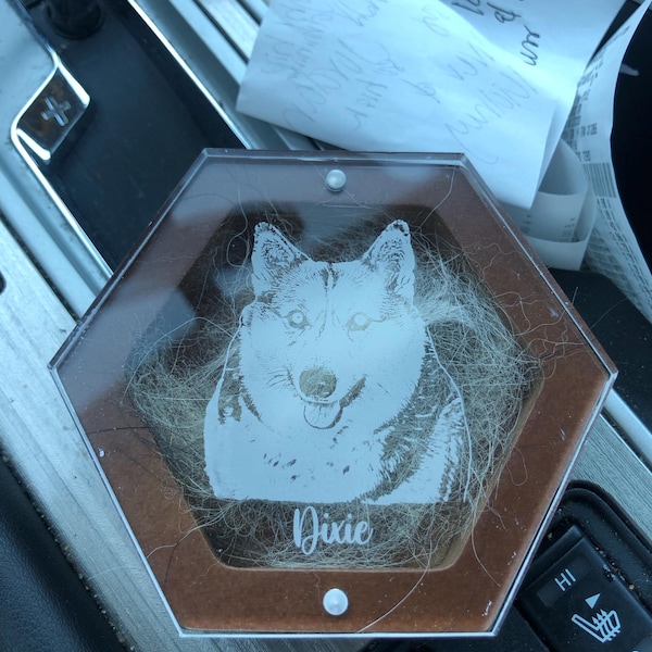 Custom Dog Fur Memorial Box, Engraved Pet Loss Gifts, Personalized Dog ...