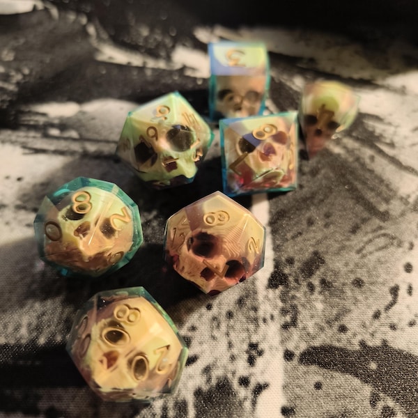 Dice Set Skull Sharp Edge, D&D Dice Set for Dungeons and Dragons D and ...
