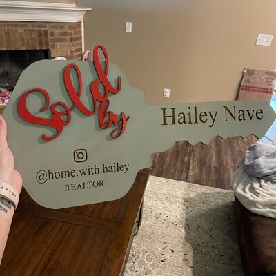 Realtor Closing Sign 3-dimensional, Real Estate, Closing Gift, Realtor ...