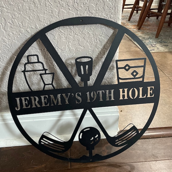 Personalized Golf Sign, Personalized Golf Decor, Golf Wall Art, 19th ...