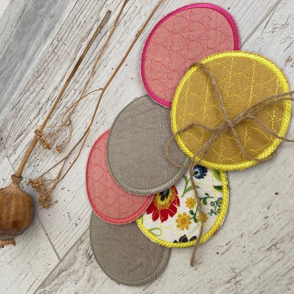 2x Shapes of Reusable Make up Pads for 4x4 and 8x12 Hoops. in the Hoop ...