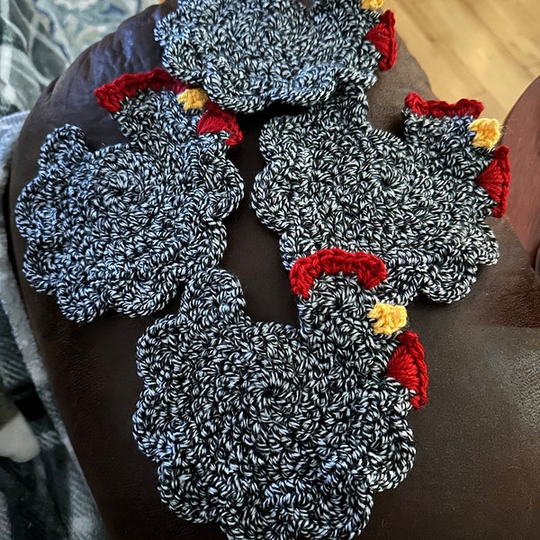 Step by Step Pictorial Guide - Chicken Coaster Crochet Pattern - Etsy