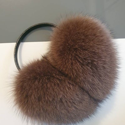 Fur Ear Muffs Women, Real Fox Fur Earmuffs, Winter Earwarmers, Warm ...