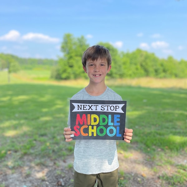 Printable Next Stop Middle School, 5th Grade, 6th Grade, Junior High ...