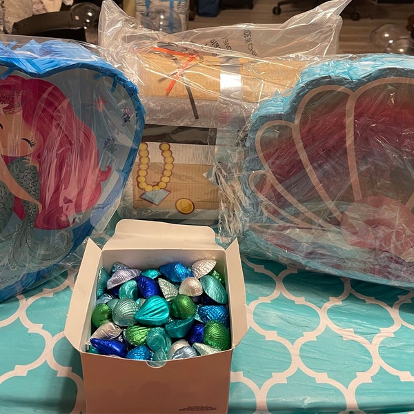 Foil Wrapped Chocolate Seashells, 1 Lb Bulk Boxed, Approx 43 Pcs. Any ...