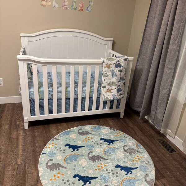 Dinosaur Kids Rug,dinosaur Decor,dinosaur Rug,blue Dino Rug,dinosaur ...