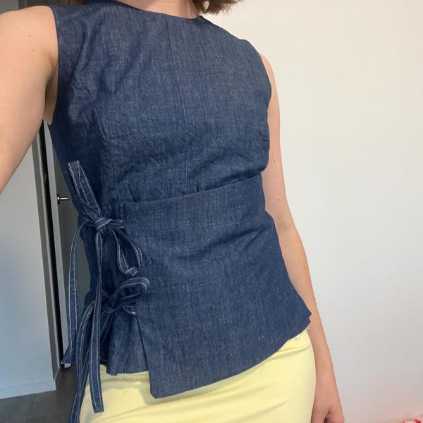 Side Tie Tank Sewing Pattern | Digital PDF Sewing Pattern | Instant ...