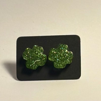 Mold Clover for Epoxy. Set of Pendant and Earrings. Super Glossy Resin ...