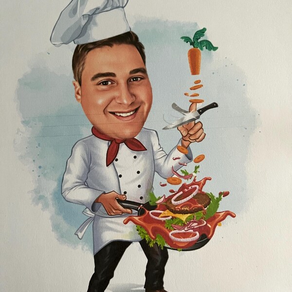 Custom Female Super Boss Cartoon Portrait, Boss Portrait, Gifts for ...