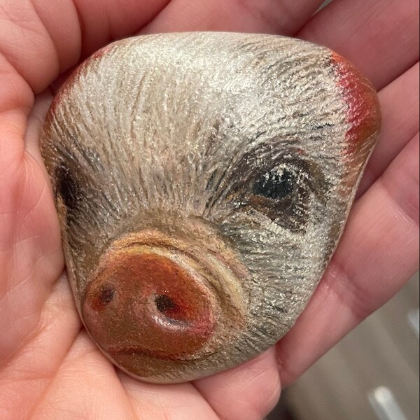 Lion Stone | Animal Rock Art | Paperweight - Etsy