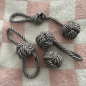 Black Spider Dog Rope Toy, Handmade Sustainable Dog Rope Toys, Toys for ...