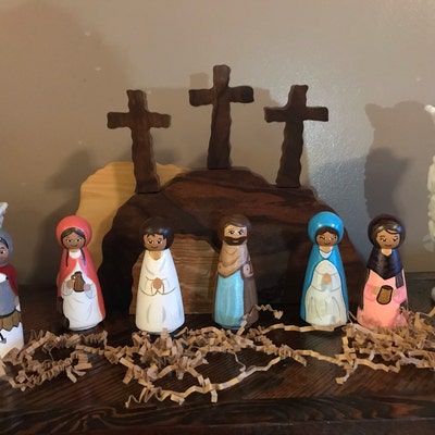 Our Lady of Sorrow Wooden Peg Doll Catholic Gifts Sacrament - Etsy