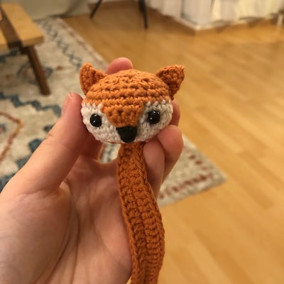 CROCHET PATTERN Simple Fox Bookmark Crochet Amigurumi Bookmark ...