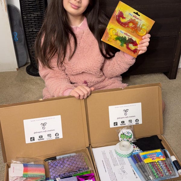 Paper Dragon Puppet Builder Kit. Tiktokdragon as Seen on Tiktok Paper ...