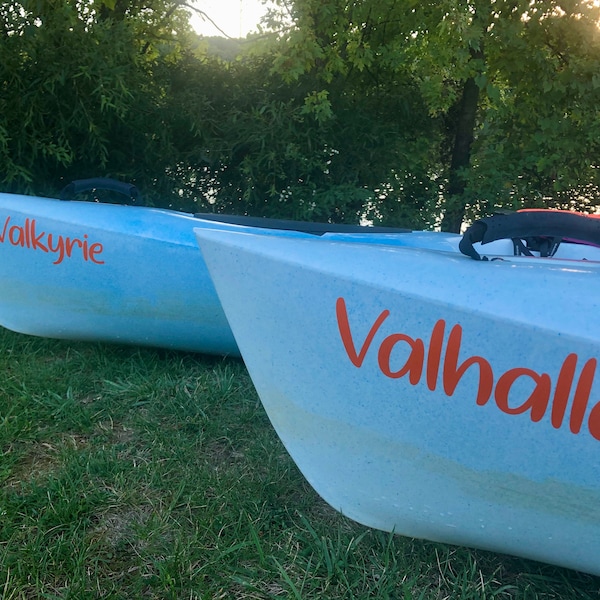 Kayak Vinyl Decal Custom Kayak Decals Kayak Name Decal Jet Ski Decal ...
