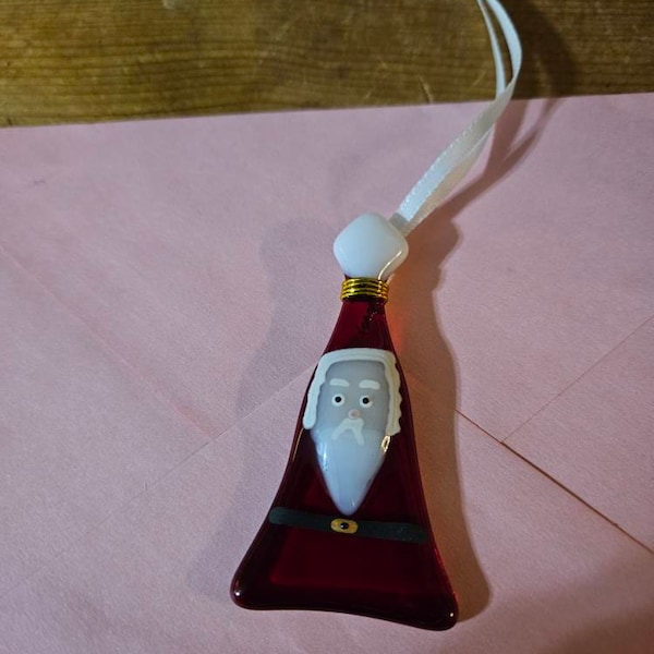 Fused Glass, Santa Decoration, Fused Glass Decoration, Father Christmas ...