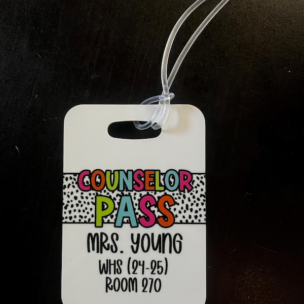 Personalized Classroom Hall Pass for Teachers, Dalmatian Dot ...