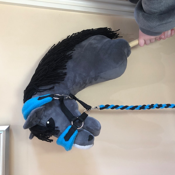 Blue SOFT Halter / Collar for Hobby Horse With a Twisted Baumwolle Rope ...