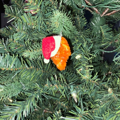 Real Chicken Nugget With Santa Hat Ornament real Preserved - Etsy
