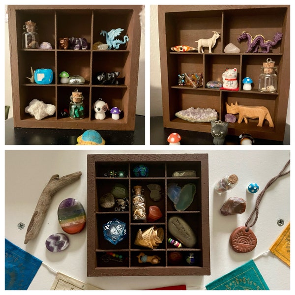 Wooden Curiosity Cabinet Printer Tray Letterbox Display, Rock Display ...