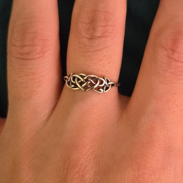 Thin Minimalist High Polished Simple Plain Silver Ring Band / Stackable Engagement Promise ...