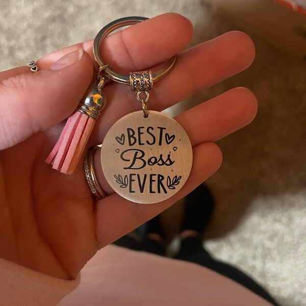 Boss Gift Keychain Key Chain • BEST BOSS EVER • #1 Boss • Boss Gift ...
