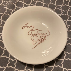 Custom Handwriting Personalized Round Ring Dish Keepsake - Etsy