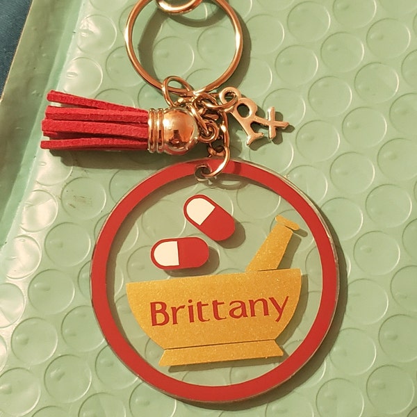 Pharmacist Keychain | Rph, Pharmd, Pharmacy Tech, Healthcare Worker ...