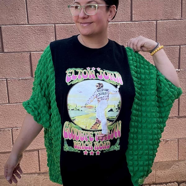 Pink Floyd Upcycled Kantha Tee Doll Baby Oversized Fits a Small to ...