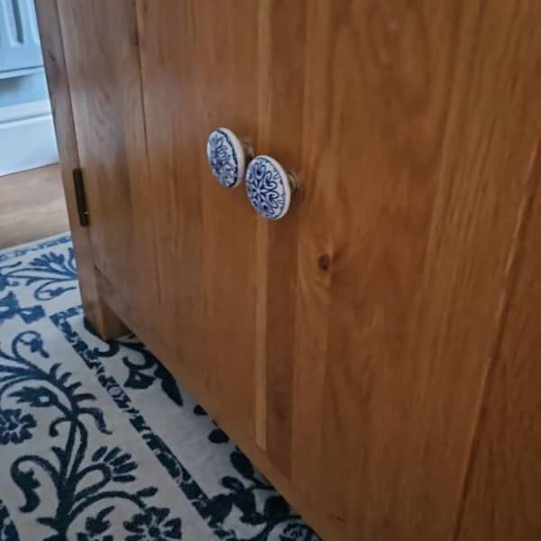 BLUE WHITE Mosaic Ceramic Knobs Vintage Wardrobe Handle Drawer Knob Cabinet Pulls B60 - Etsy