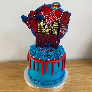 3D Spider Man Cake Topper Spider-man Personalised Handmade - Etsy