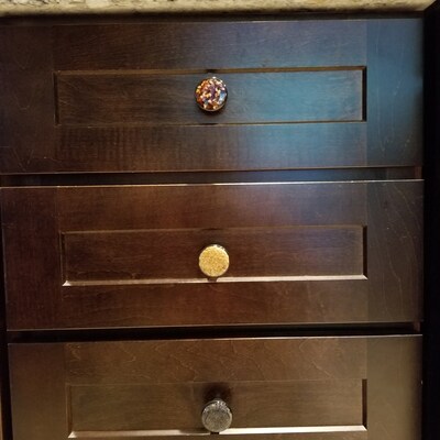 Antique Copper Spice Resin Cabinet Knobs, Farmhouse, Boho, Unique Knobs ...