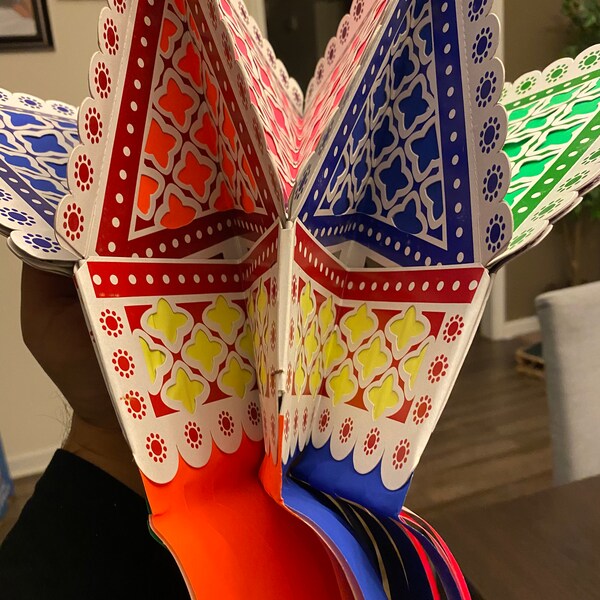 Large No Assembly Foldable Reusable Diwali Paper Lantern Decoration ...