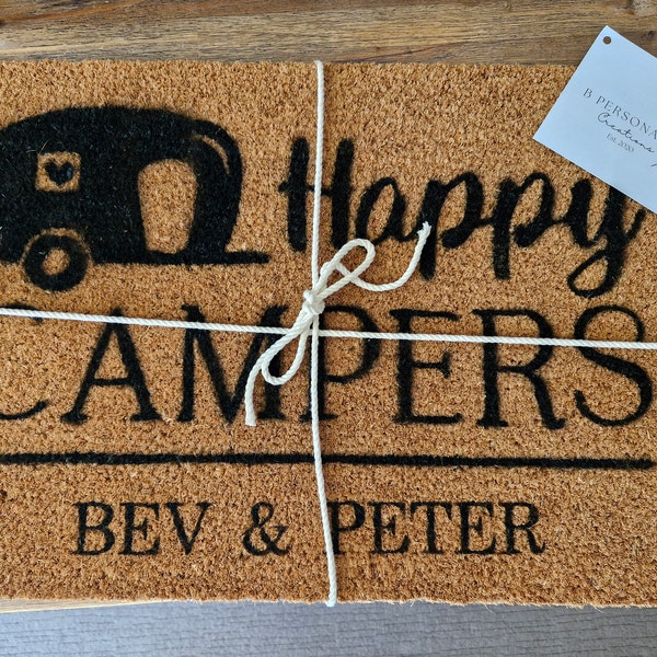 Personalised Coir Camper Trailer Doormat - Etsy