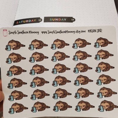 Monthly Personal or Half Letter SMC Birthday Sticker Kit - Etsy