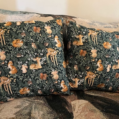 Woodland Cotton Fabric by the Yard Little Fawn & Friends Little Fawn ...