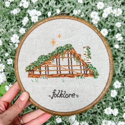 Taylor Swift folklore Cabin Inspired Embroidery PDF Pattern - Etsy UK
