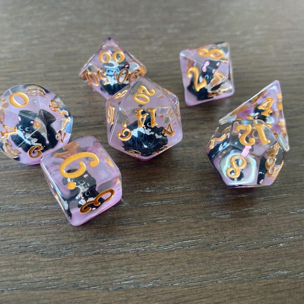 Panda-monium Dice Box and Panda Dice Set, 7 Polyhedral Dice for Tabletop Roleplaying Games, Dnd ...