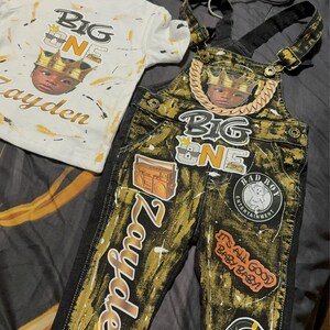 The Notorious BIG ONE Overalls and Shirt Front and Back Toddler Kid ...